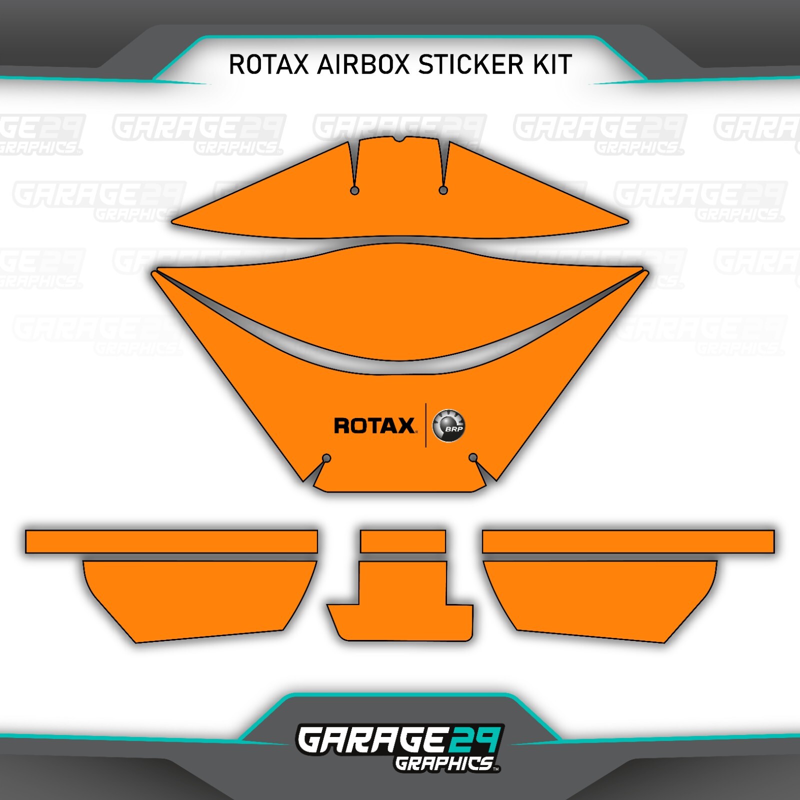 ROTAX AIRBOX STICKER KIT - FLURO BRIGHT ORANGE | eBay