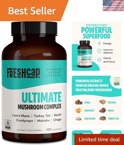 FreshCap Ultimate Mushroom Complex - 120 Capsules for Energy & Immune Support | eBay