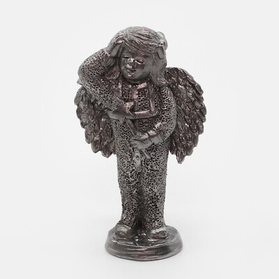 Michael Ricker Pewter GIRL ANGEL WINGS 3" Metal Figurine - 1999 Gift of ...