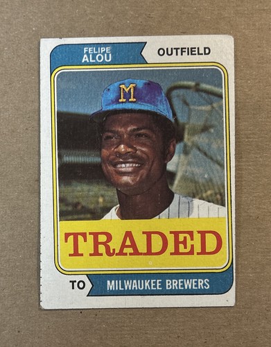 1974 Topps Baseball Felipe Alou Milwaukee Brewers Card #485T | eBay