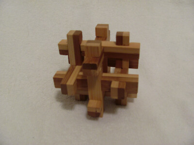 Eco Game 3D Bamboo Puzzle Brain Teaser "Dilemma" level Puzzle - Used | eBay