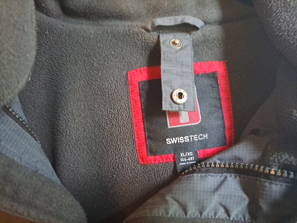 Swiss Tech Mens Full Zip Up Jacket Coat Size XL RN#52469 Raingear Hood ...