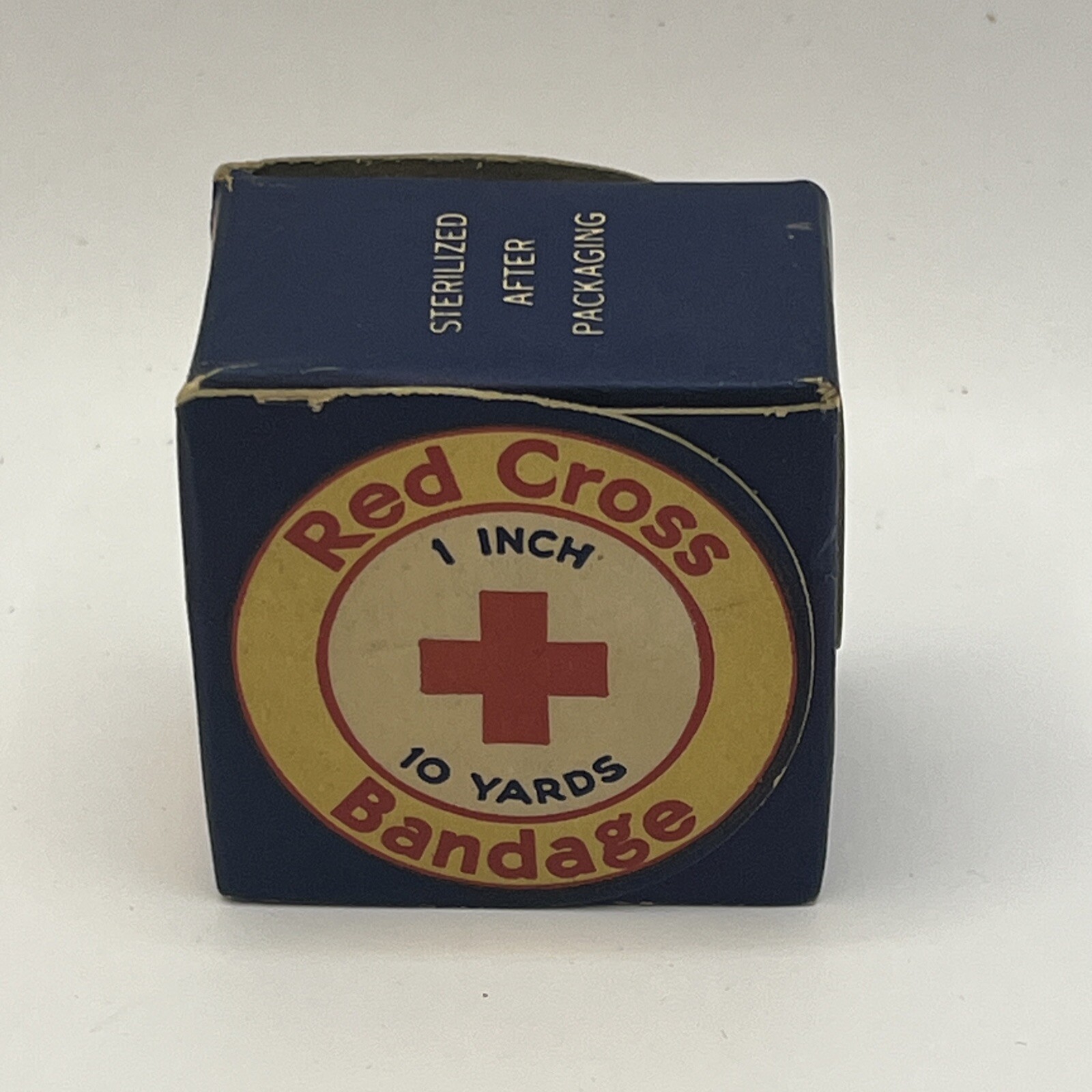 Vintage J&J Red Cross Bandage Medical Original Box Unused & Bandage ...