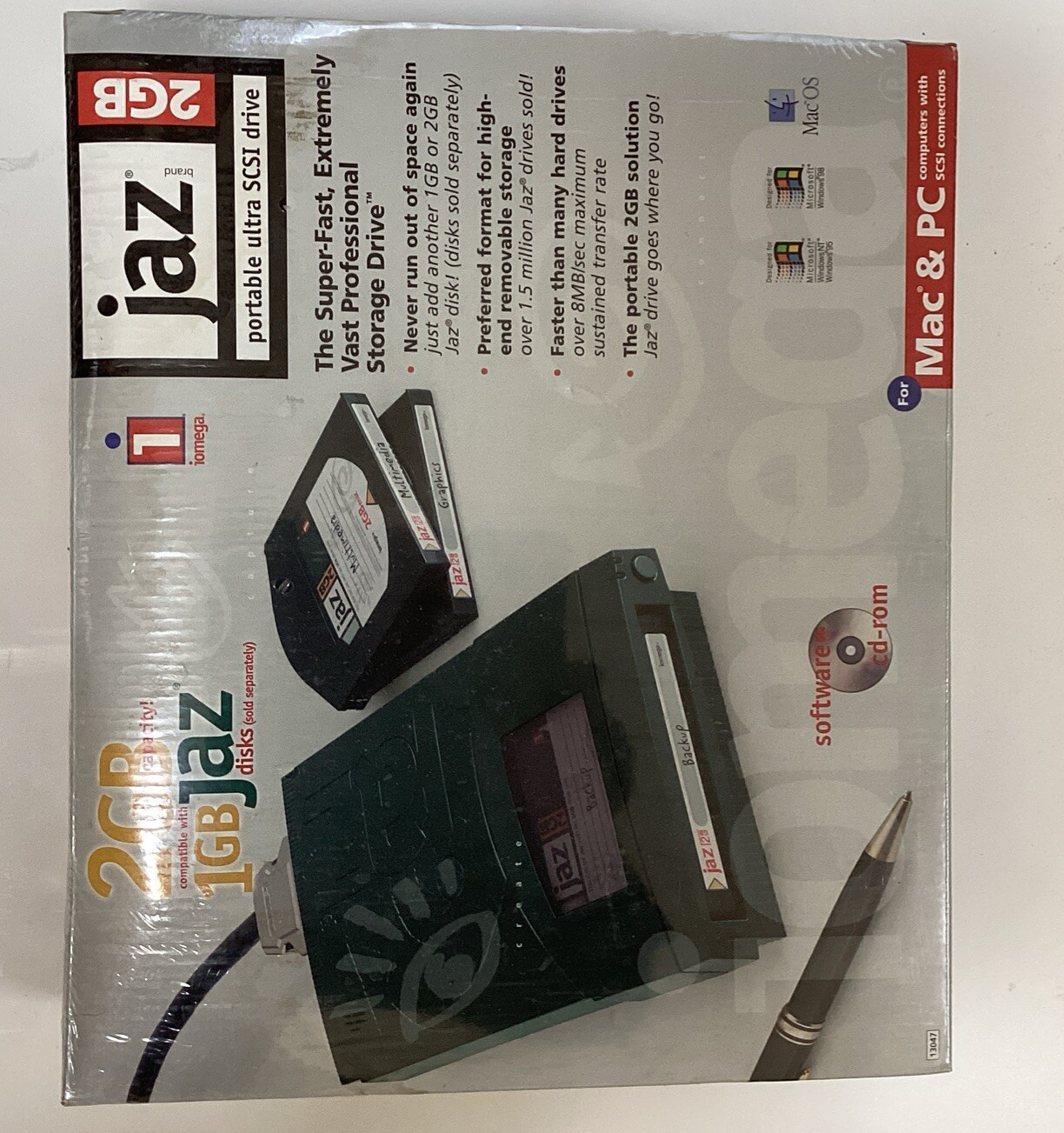 JAZ Iomega 2gb SCSI Drive Portable Ultra PC Mac 13047 for sale online ...