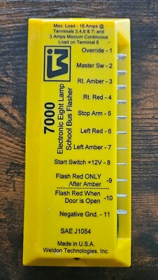419872001 Weldon 7000 Electronic Eight Lamp School Bus Flasher - USED ...