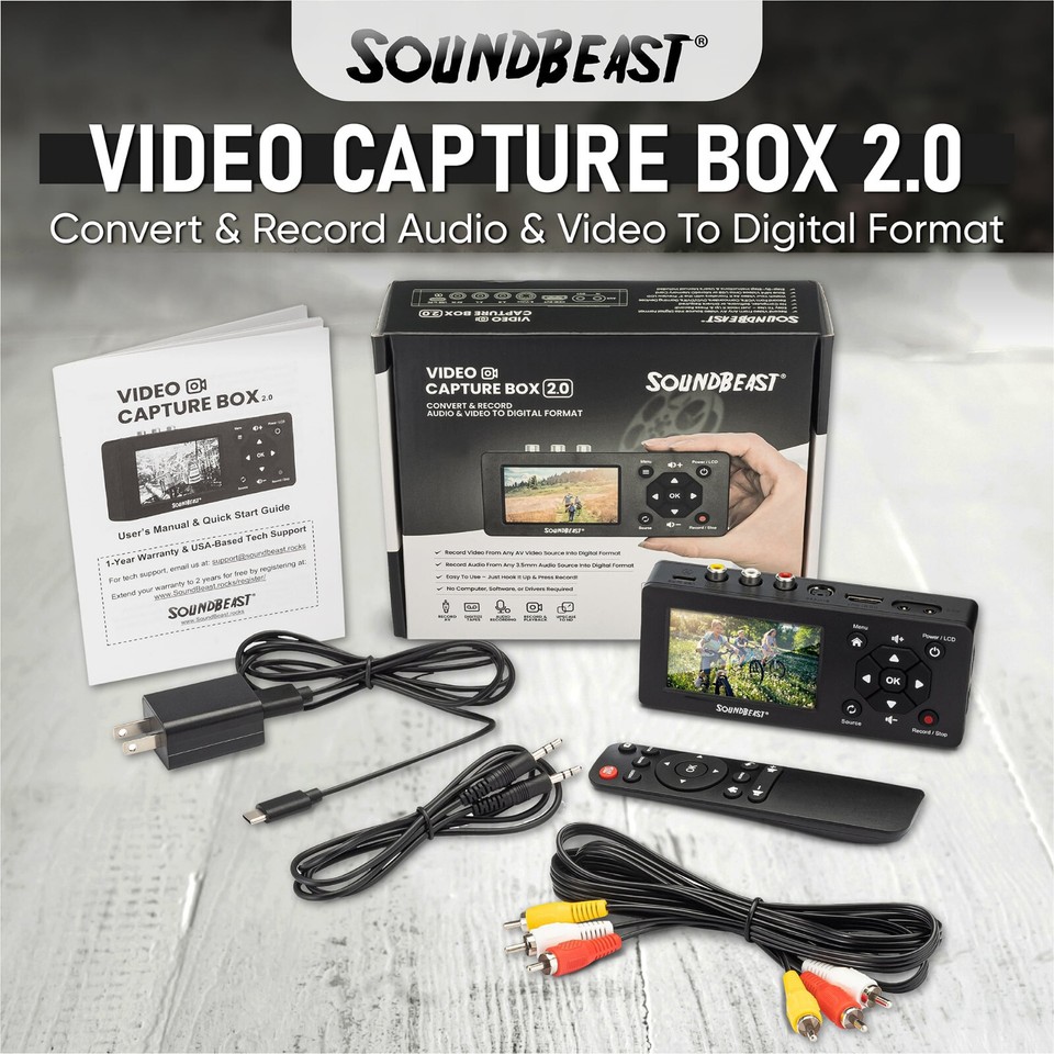SoundBeast Video Audio Capture Box 2.0 - Record VCR, VHS, AV, RCA To ...