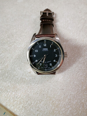 ORIS 7512 Automatic 30M Date Black Dial 36mm Mens Watch Sapphire ...