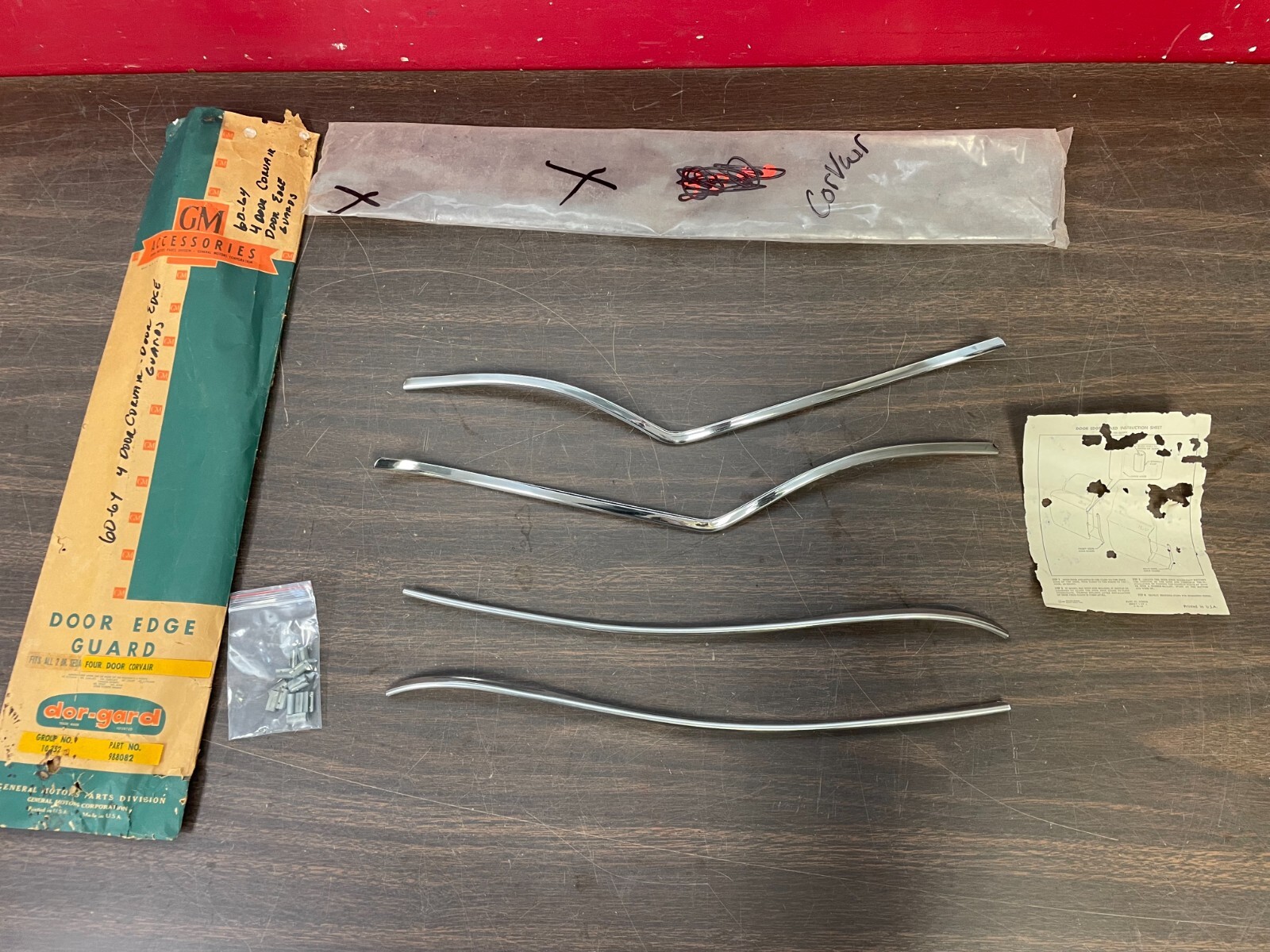 1960-64 CORVAIR 4 DOOR EDGE GUARDS NOS 324 | eBay