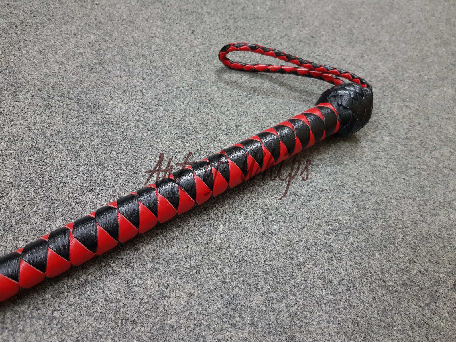 Genuine Cowhide Leather Flogger 3 Feet Bullwhip Single Dragon Tail ...