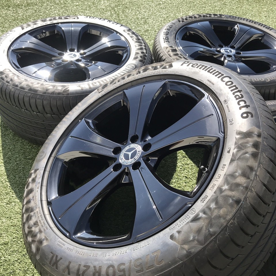 21 MERCEDES GLS RIMS GLS450 GLS580 GLS GLS63 WHEELS STOCK FACTORY BLACK ...