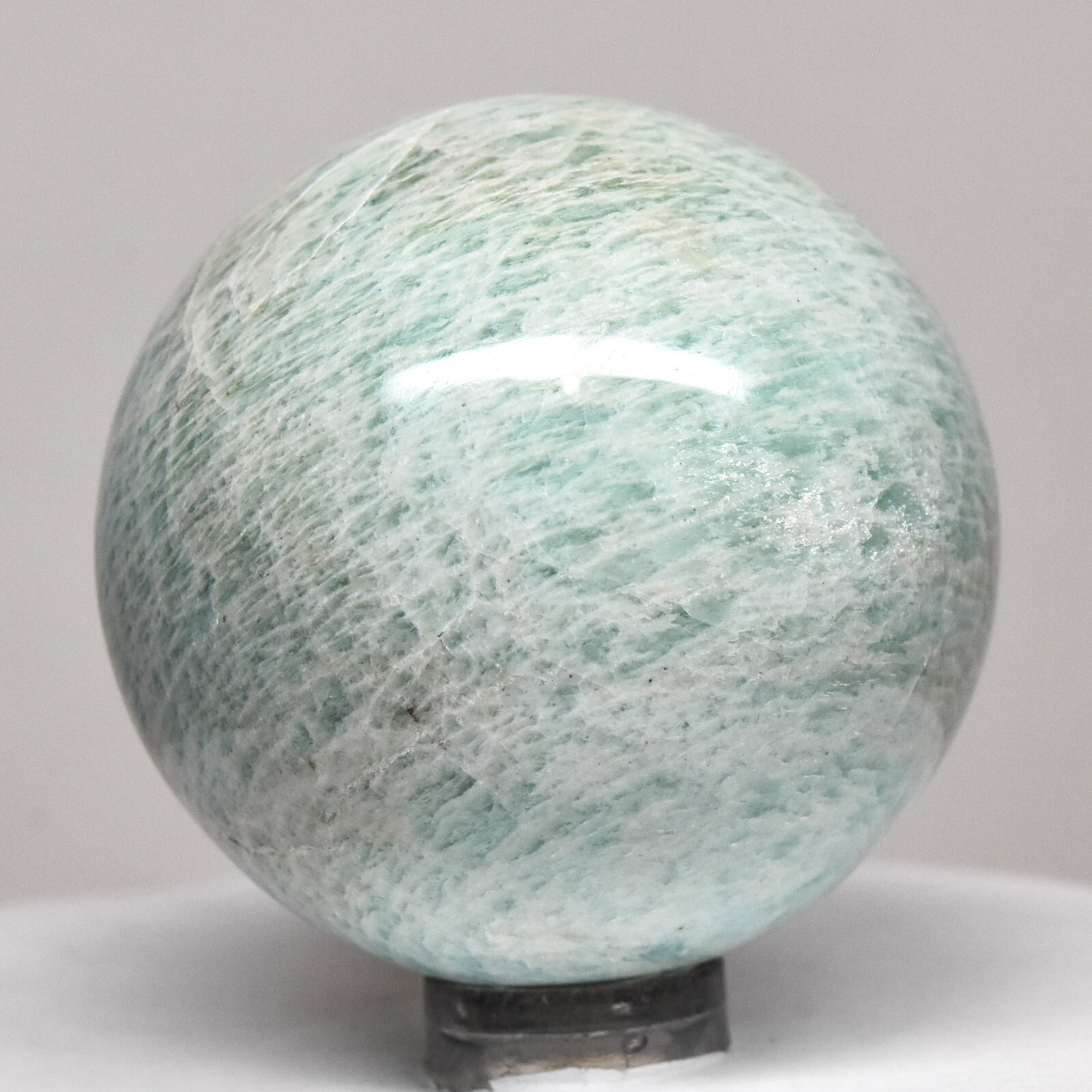 46mm Green Amazonite Sphere Natural Feldspar Mineral Fluorescent ...