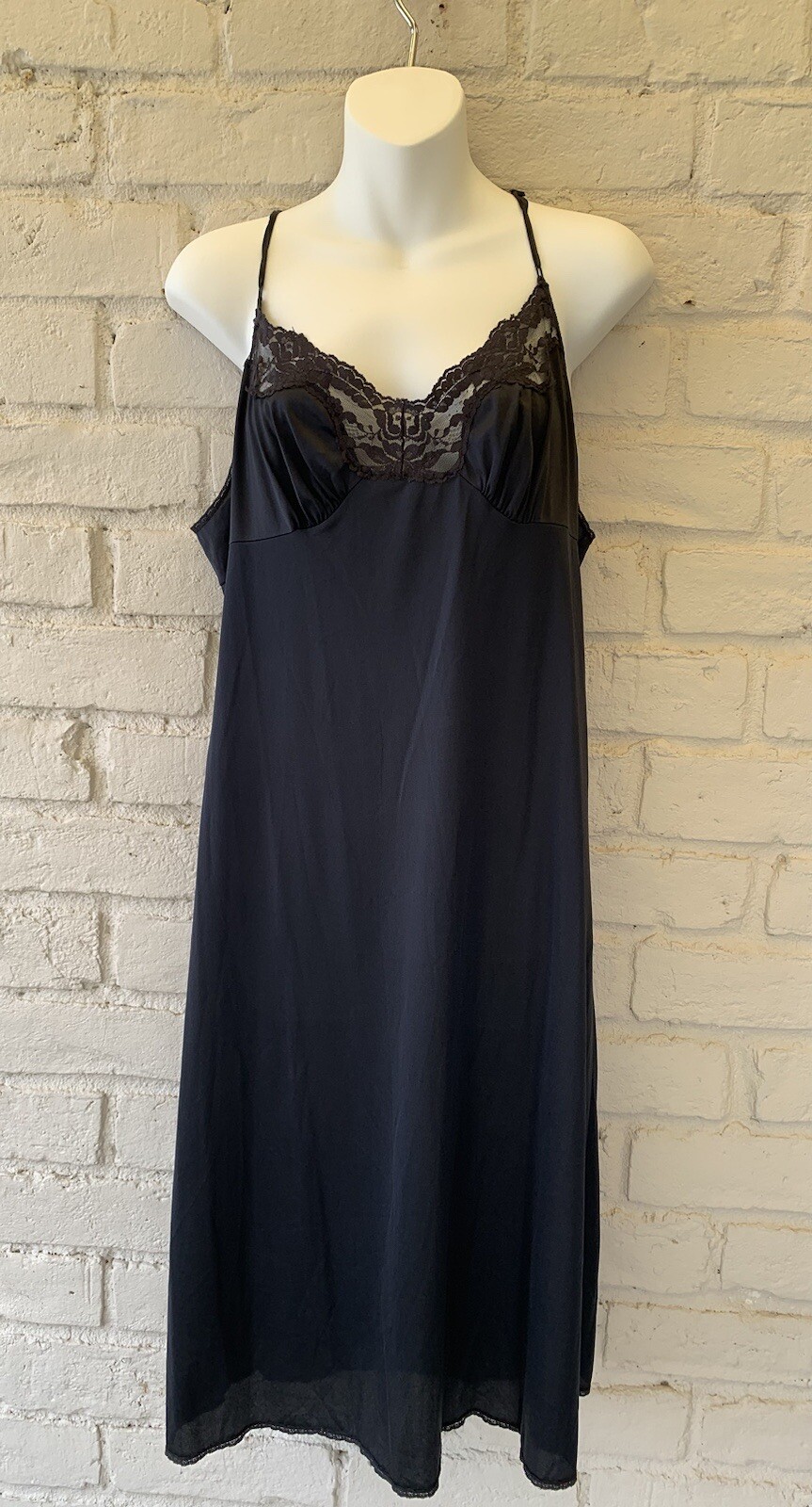 VINTAGE SILKY Nylon slip dress nightgown smooth Vassa… - Gem