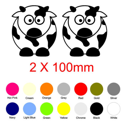 COW Stickers 2 x 100mm Set Surf Decals Car Campervan Window Bumper | eBay