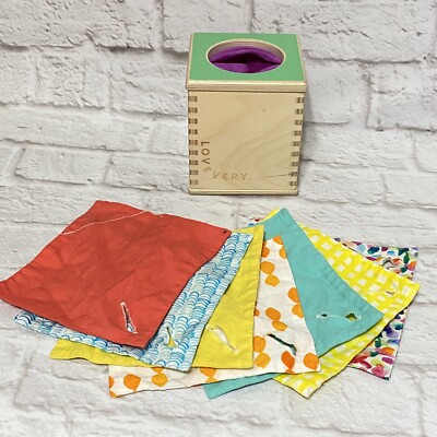 Lovevery Magic Tissue Box Wood Developmental Montessori Toy + 7 Tissues ...