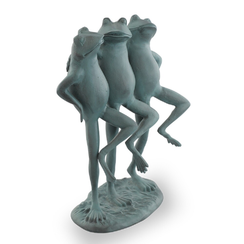 Dancing Frog Trio Garden Sculpture Statue Cast Aluminum Toads ~ SPI ...
