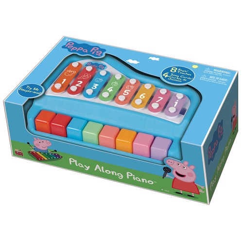 Peppa Pig: Play Along Piano & Xylophone, 8 Notes, 4 Song Cards, Ages 3 ...