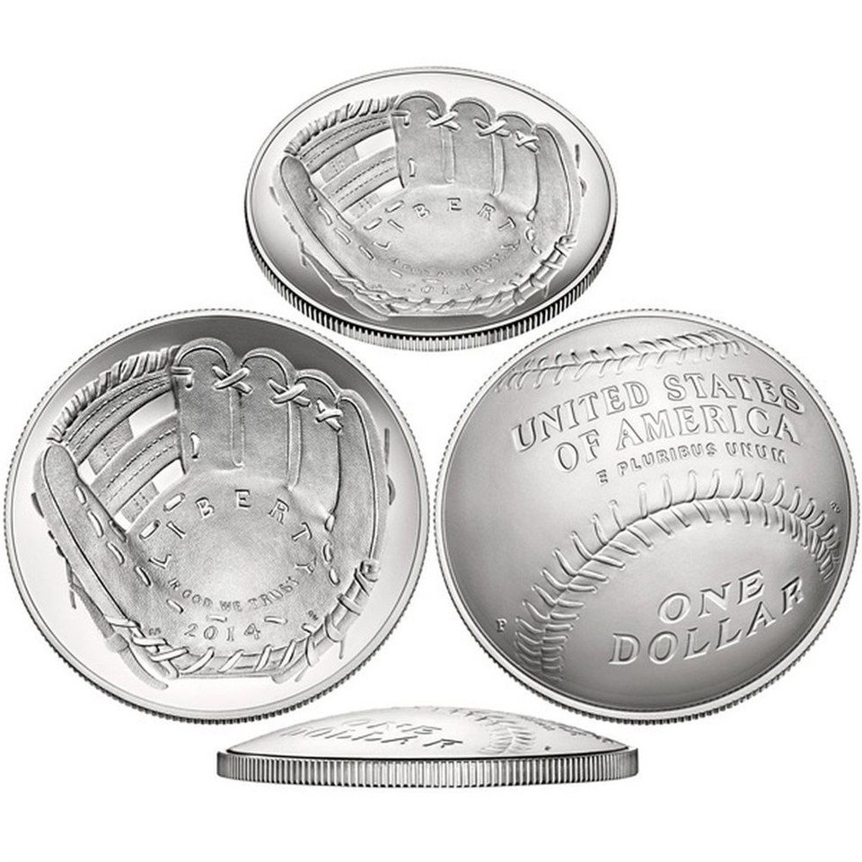 2014 P $1 Baseball Hall Of Fame Silver Proof Coin With Box COA | eBay