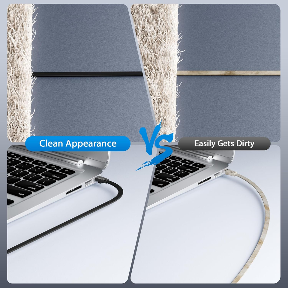 Cat 6 Ethernet Cable 20M, High Speed Long Flat Network LAN, Flexible ...