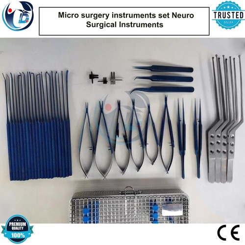Micro surgery instruments set Neuro Surgical Titanium coated ...