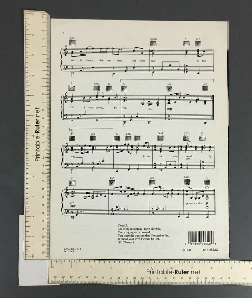 In This Life Collin Raye 1992 Sheet Music Piano Guitar Vintage Country ...