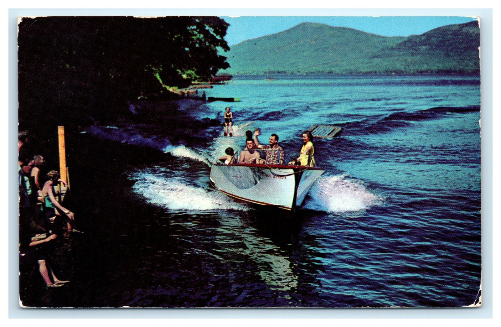 POSTCARD The Land of the Sky Blue Waters Dexter Minnesota Boating ...