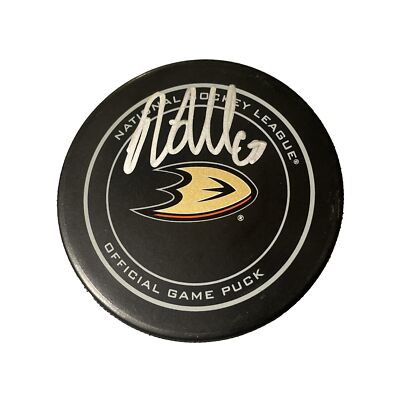RICKARD RAKELL Autographed Official Game Hockey Puck NHL Anaheim Ducks ...