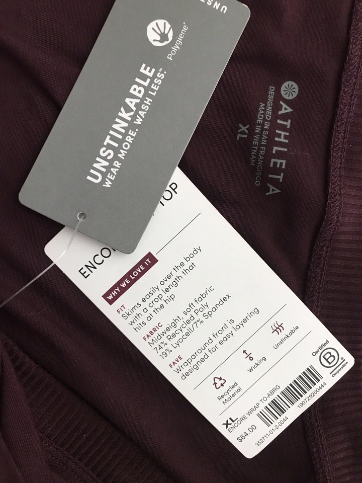 Athleta Encore Wrap Top size XL^^^ | eBay