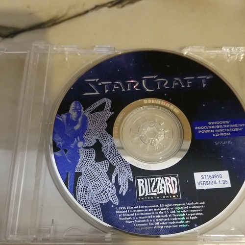 Vintage Starcraft PC Game CD-ROM Disc 1998 Blizzard * No key code ...