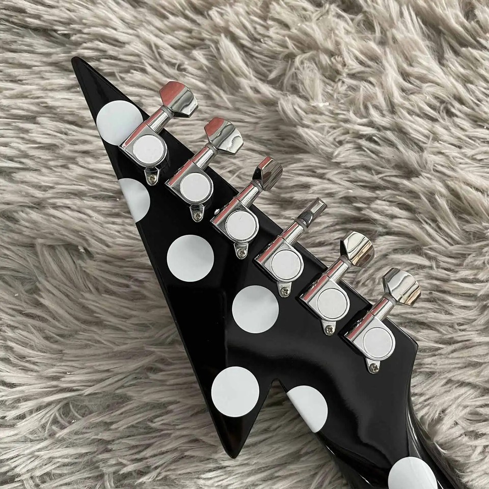 High Quality Custom Randy Rhoads Flying V Electric Guitar Black&White ...