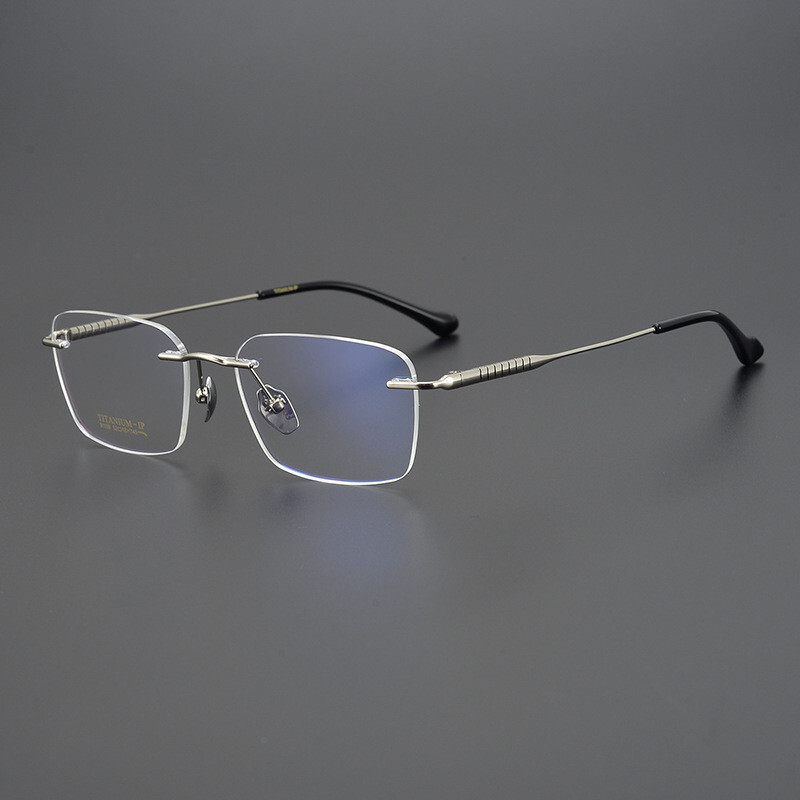 Titanium Eyeglass Frames Handmade Japanese Glasses Frame: Titanium