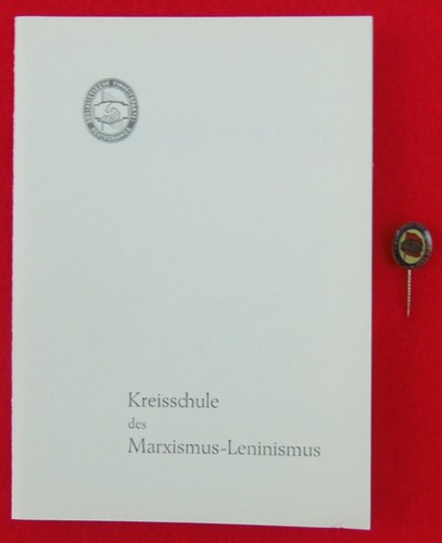 2 pcs. DDR East German Marx-Lenin Party School Graduation Document w ...
