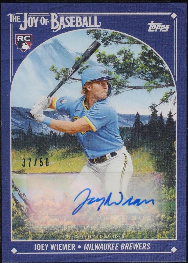 2023 Topps X Bob Ross The Joy of Baseball - Joey Wiemer #21D Prussian ...