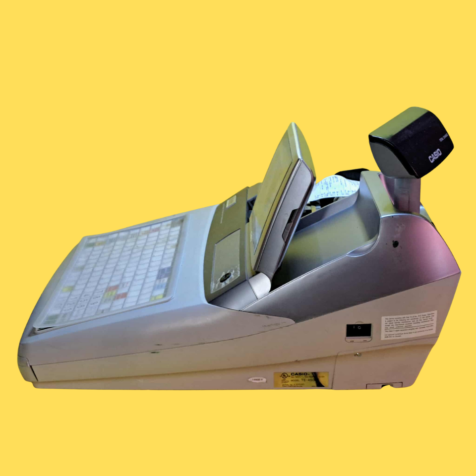 ⚡UNTESTED CASIO TE-4500F ELECTRONIC CASH REGISTER POS MACHINE BUSINESS ...