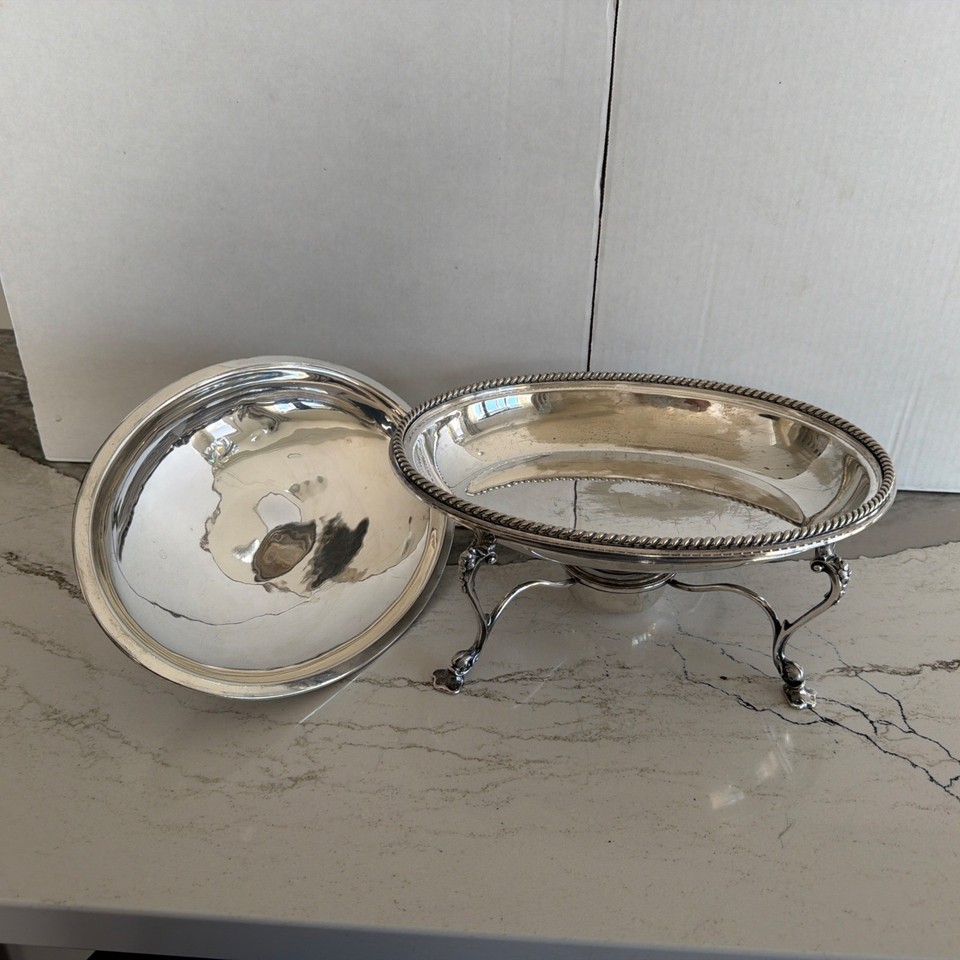 Martin Hall & Co Victorian Silver-plate Covered Serving Dish On Stand x ...