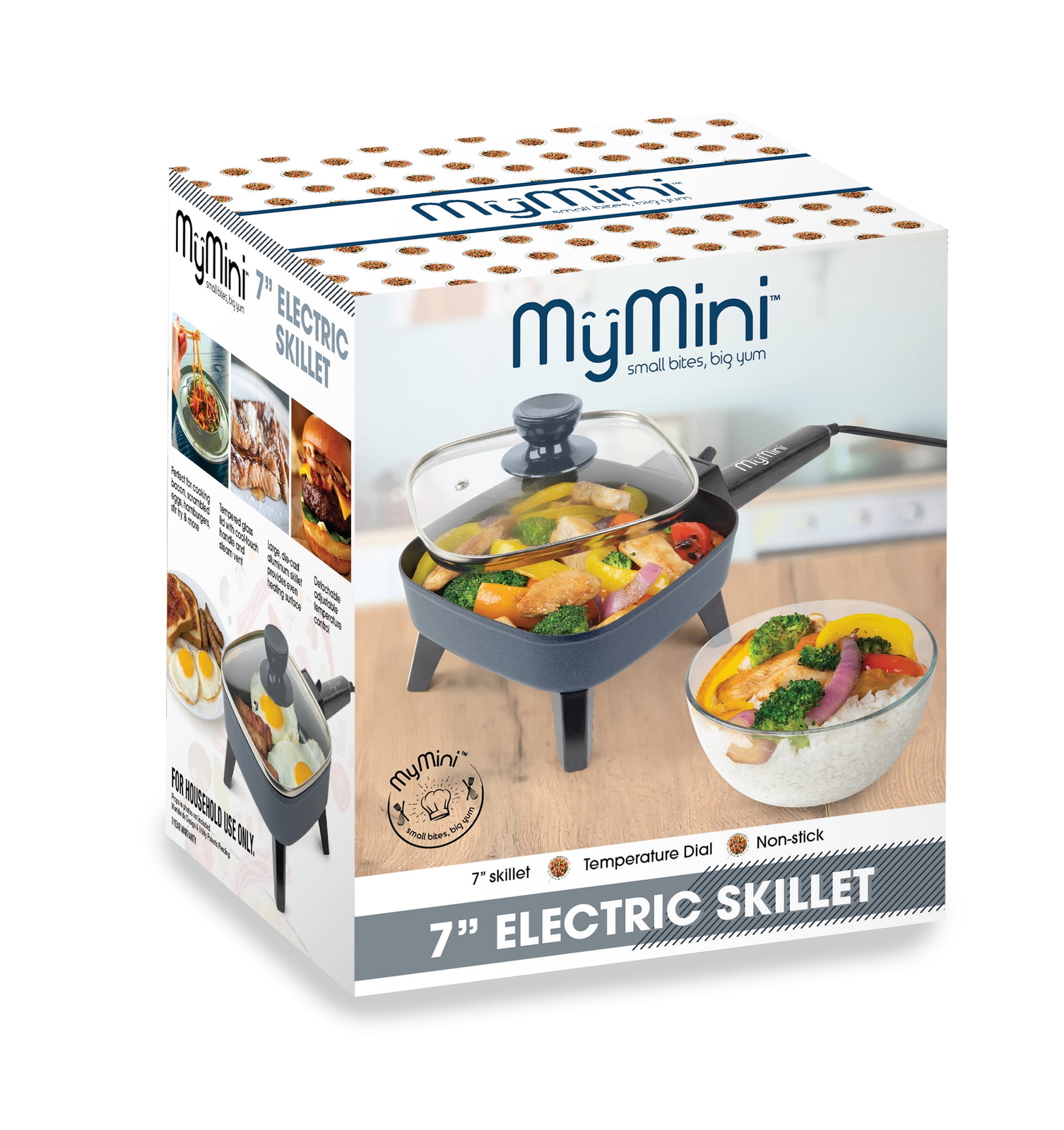 MyMini Electric Skillet,7 Inch,Gray,13.30 x 6.80 x 5.70 Inches,Non-Stick | eBay