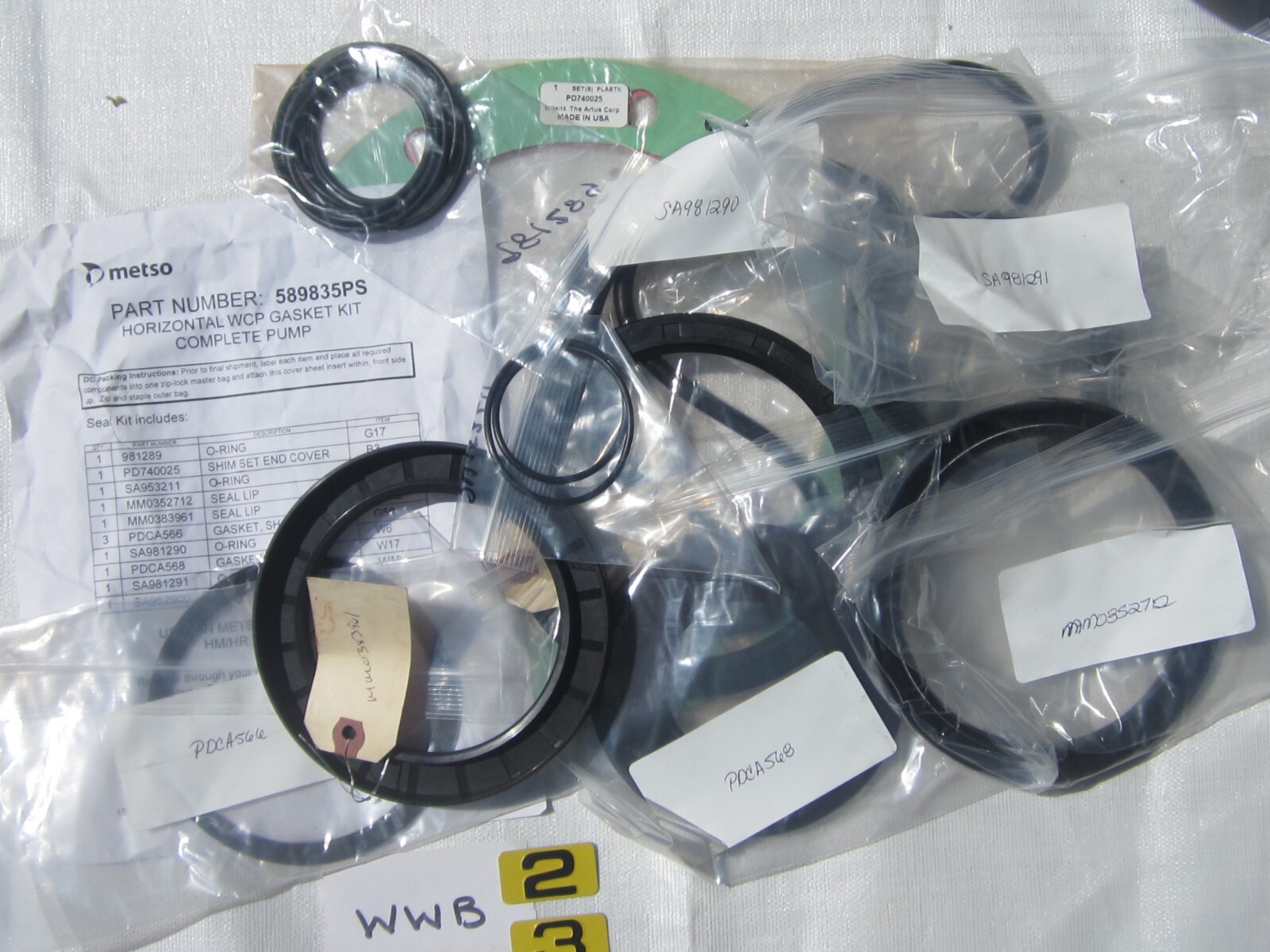 METSO 589835PS HORIZONTAL WCP GASKET KIT COMPLETE PUMP (NOS) | eBay