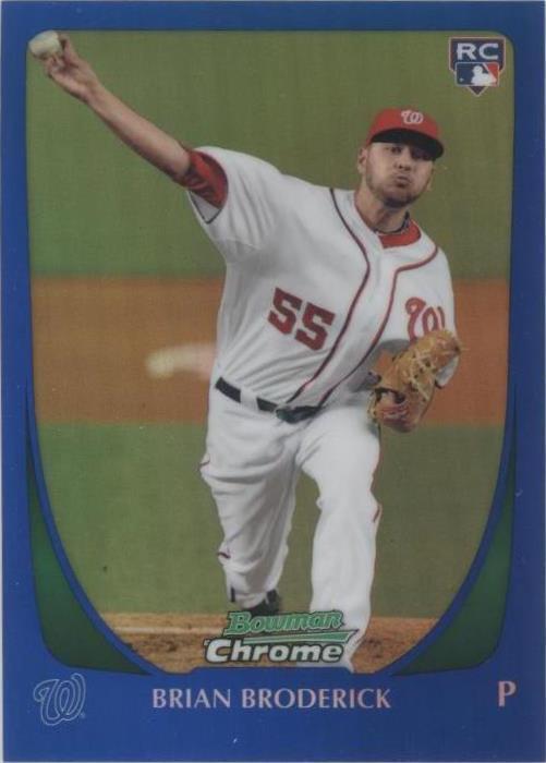 2011 Bowman Draft Picks & Prospects - Chrome Brian Broderick #8 Blue ...