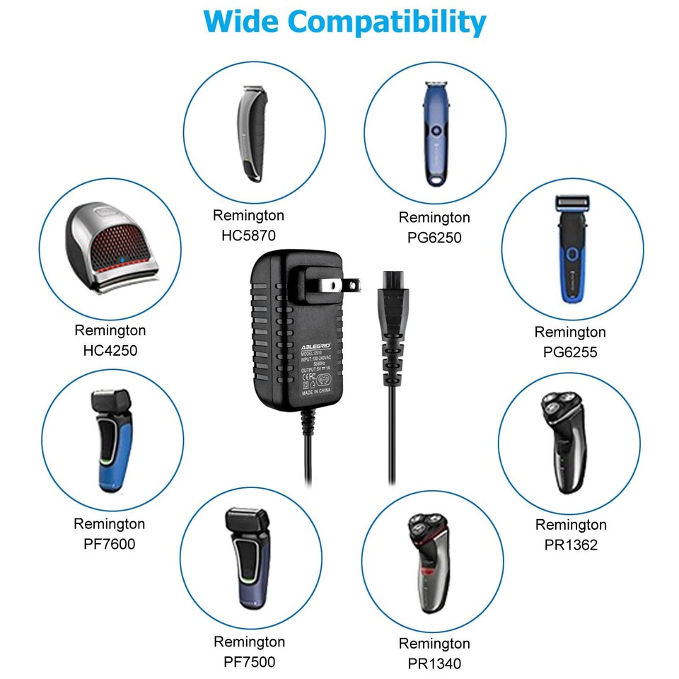 5V AC Power Adapter Charger for Remington Shaver HC4250 XR7000 XR1400 ...