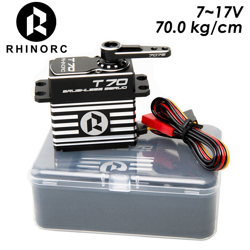 RhinoRC T70 T60LP SMART Low Profile 17V Brushless Direct Power Servo ...