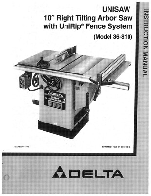 Equipment & Machinery - Delta Unisaw
