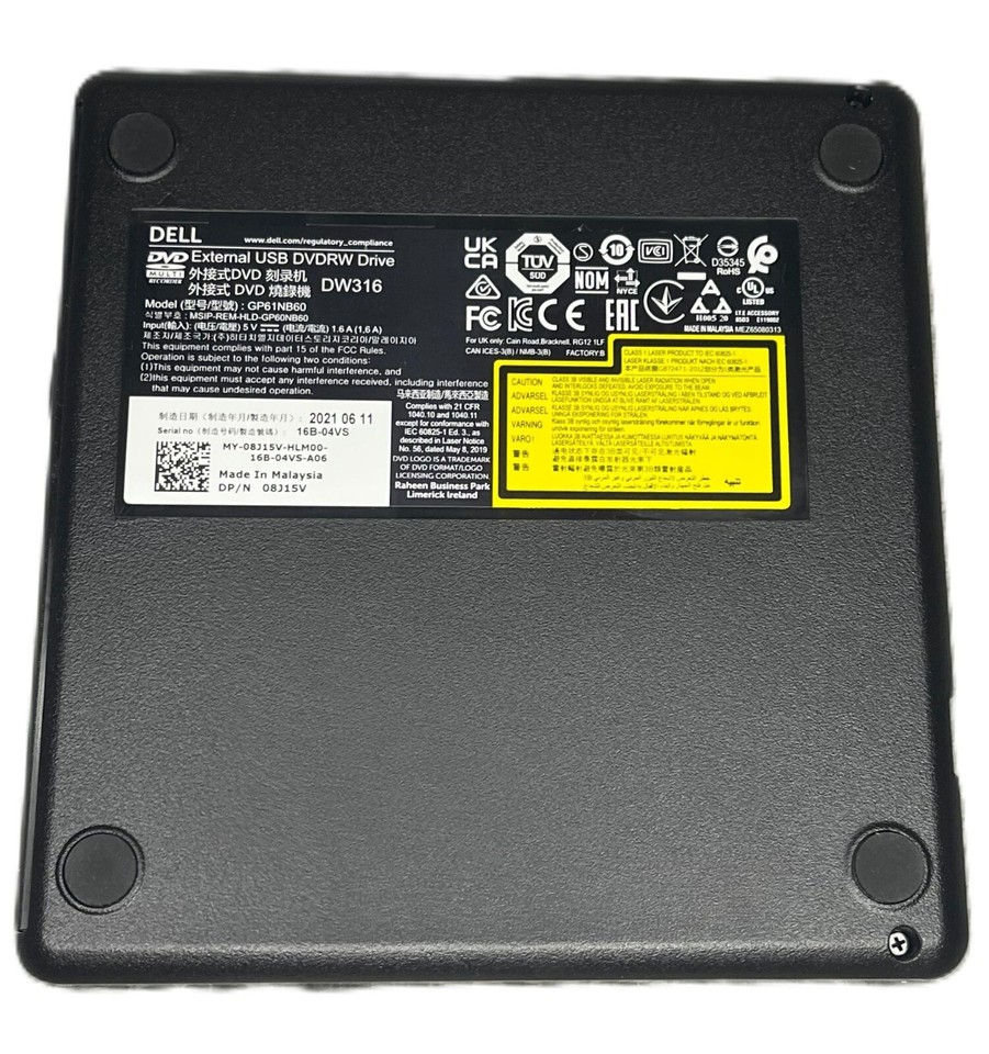 READ Dell USB External Slim DVD +/- RW Optical Drive Compact DW316 | eBay