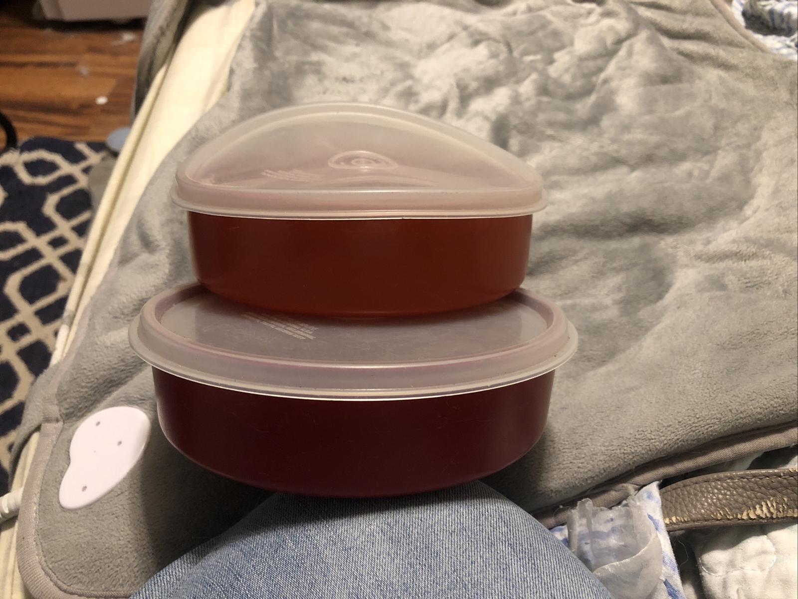 Set (2) Vtg Tupperware Wonder Bowls #1405 w/ Lids Harvest - Paprika ...