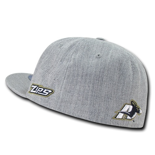 Heather Gray University of Akron UA Zips NCAA Fitted Flat Bill Baseball ...
