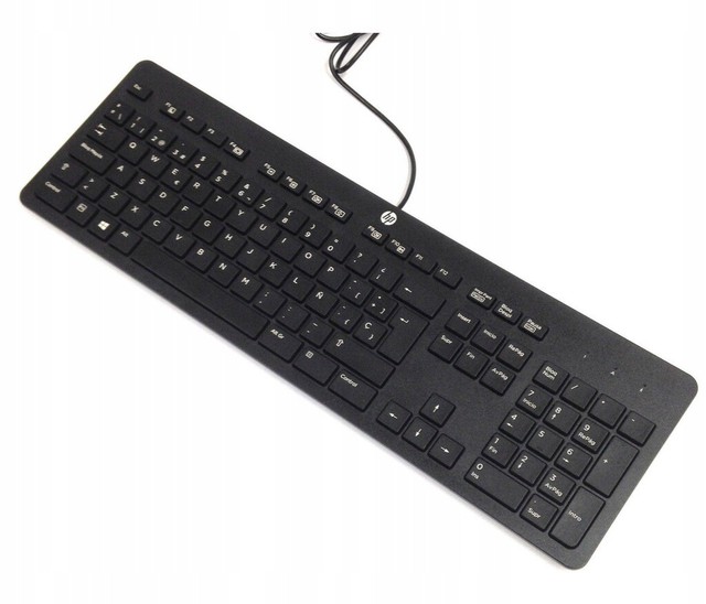2 X HP USB Slim Business Keyboard Black KBAR211 Very Good for sale ...