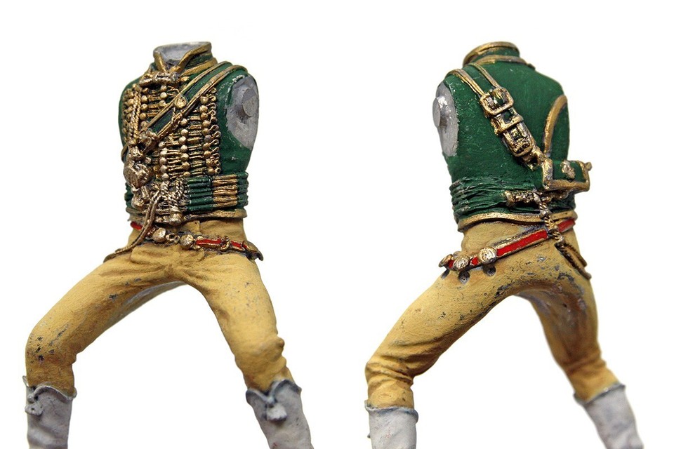 1808 (NE) Mounted "Lt. Standard Bearer" (90mm) PAINTED Metal Figure, by ...