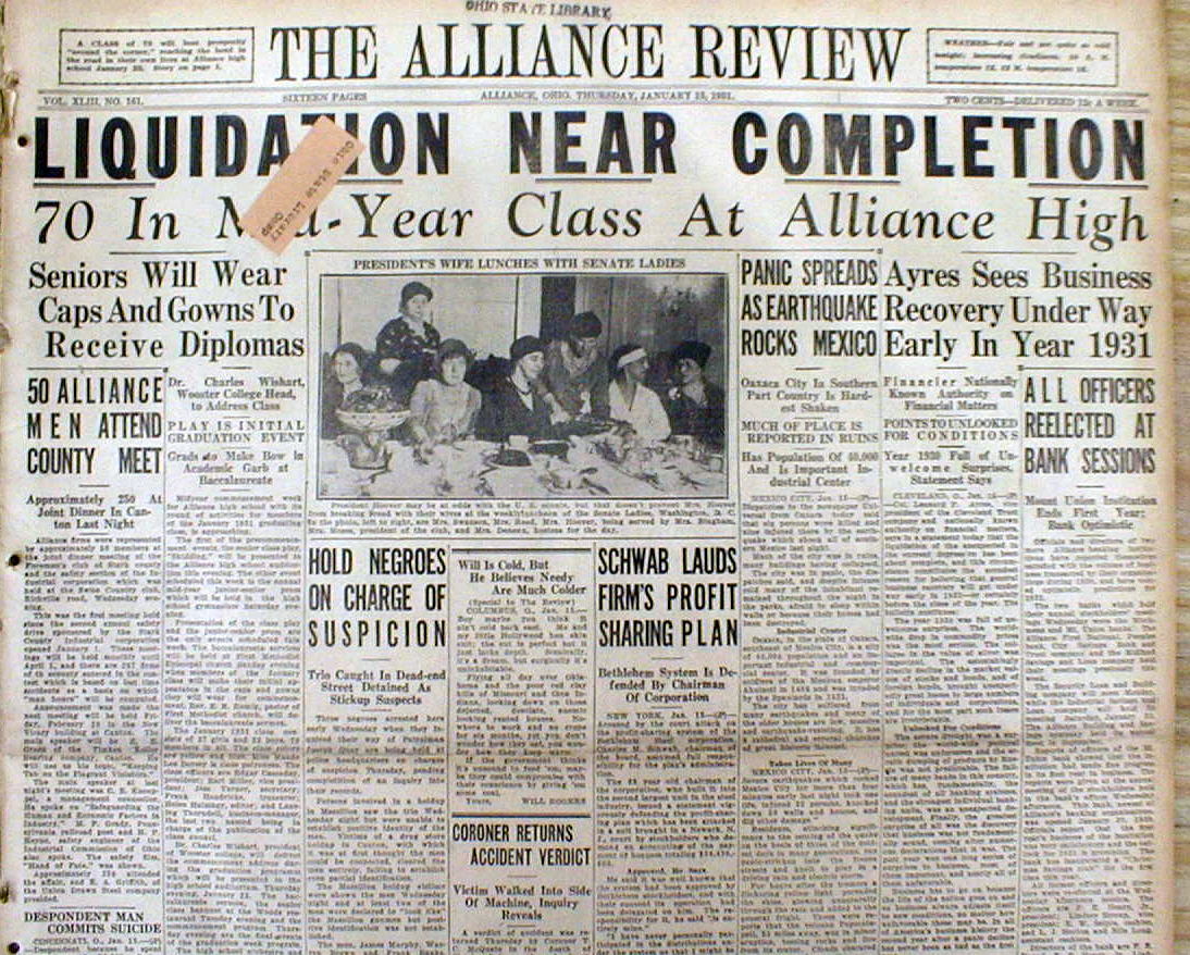 The Great Depression Newspaper Headlines From The 1929 Stock Market