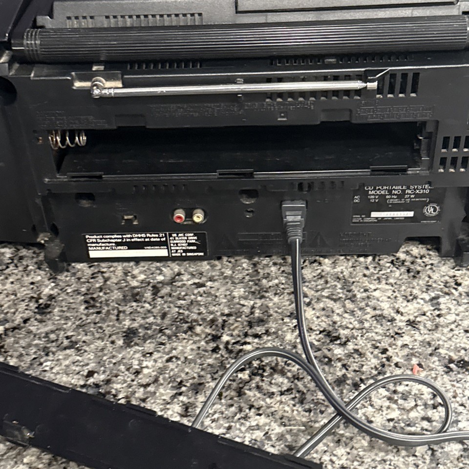 JVC RC-X310 Boombox AM FM CD Cassette Recorder Portable System - Tested ...