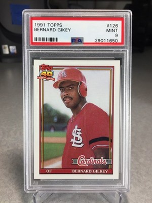 1991 Topps Bernard Gilkey #126 - PSA 9 - POP 4 (only one graded higher ...