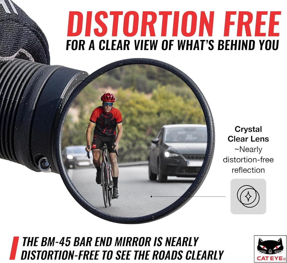 CAT EYE - BM-45 Bar End Bike Mirror, Black | eBay Australia