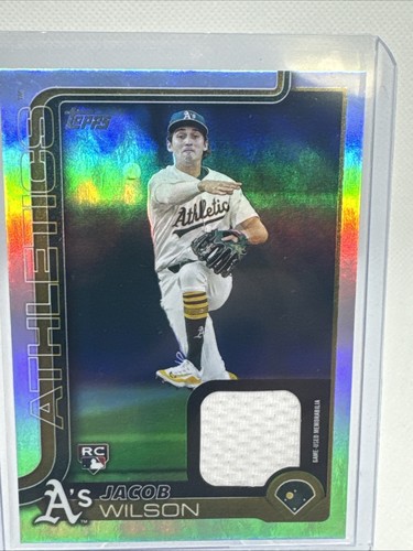 2025 Topps Series 1 Patch Real One Relics Rainbow Foil JACOB WILSON RC ...